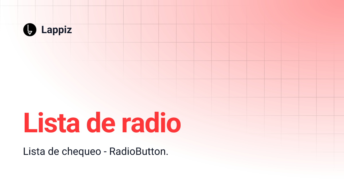 Lista de radio | Lappiz